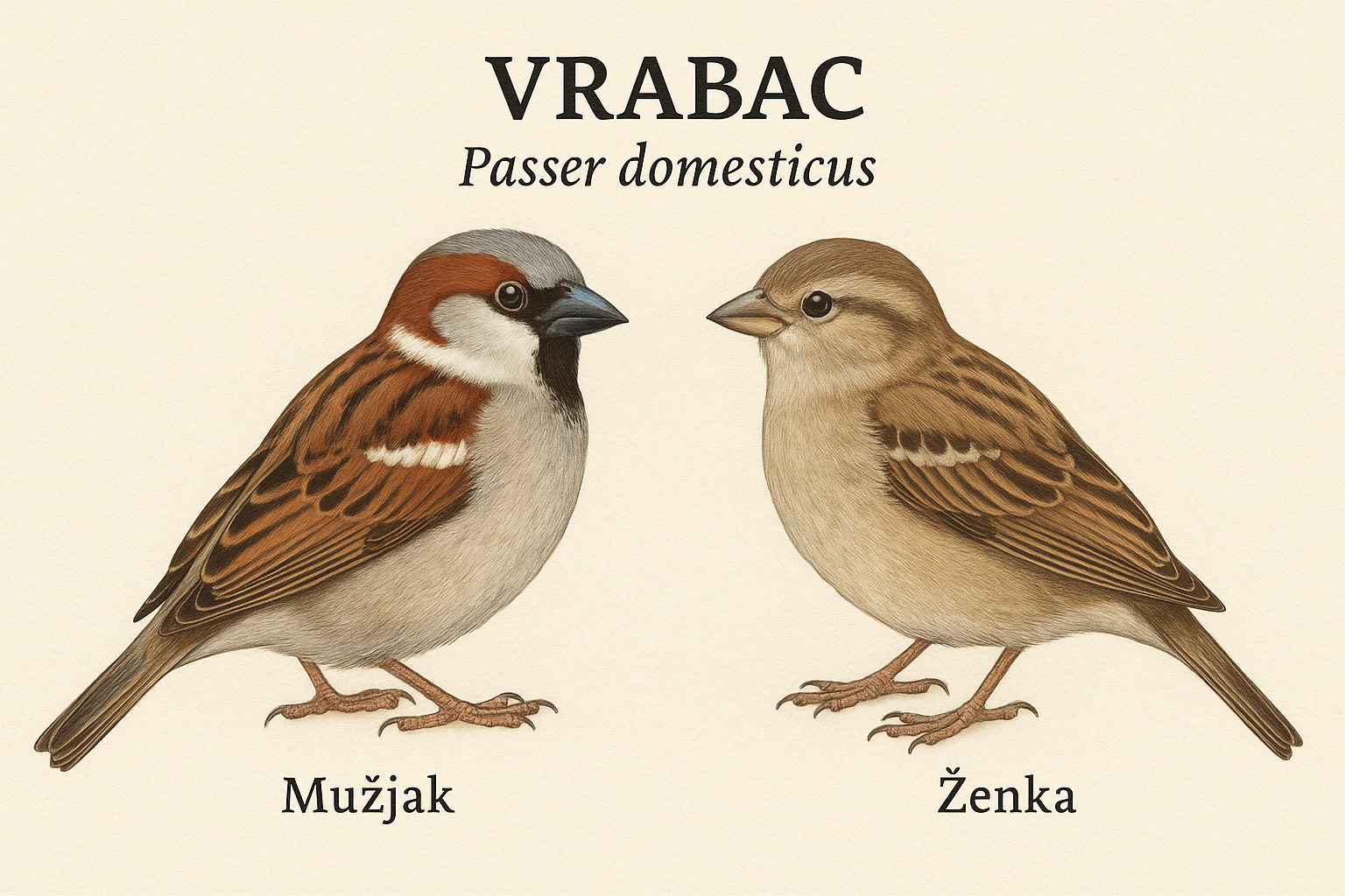 Vrabac - mali stanar naših dvorišta - Priroda Hrvatske